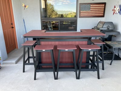 Berlin Gardens Island Poly Bar Set from DutchCrafters Amish Furniture