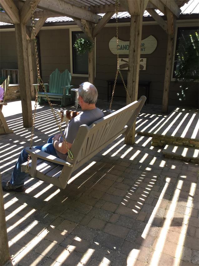 Red Cedar Fan Back Swing from DutchCrafters Amish Furniture