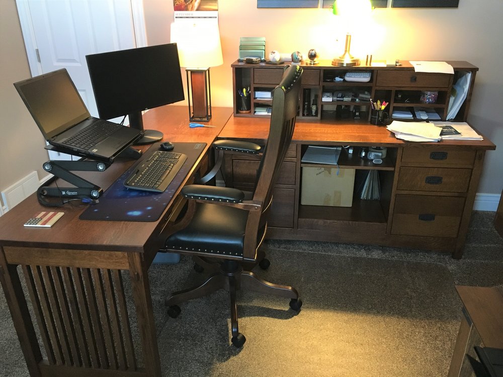 Oak 60" Mission Style Office Credenza by DutchCrafters Amish Furniture