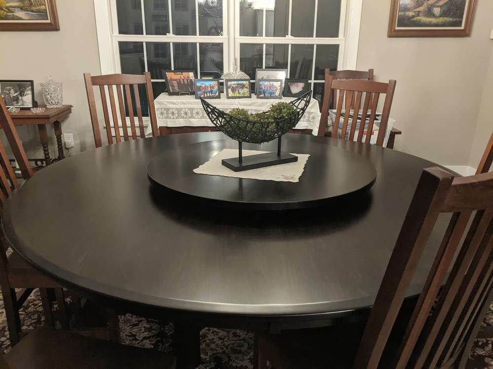 Amish Handcrafted Solid Wood Round Dining Table | Mission Style