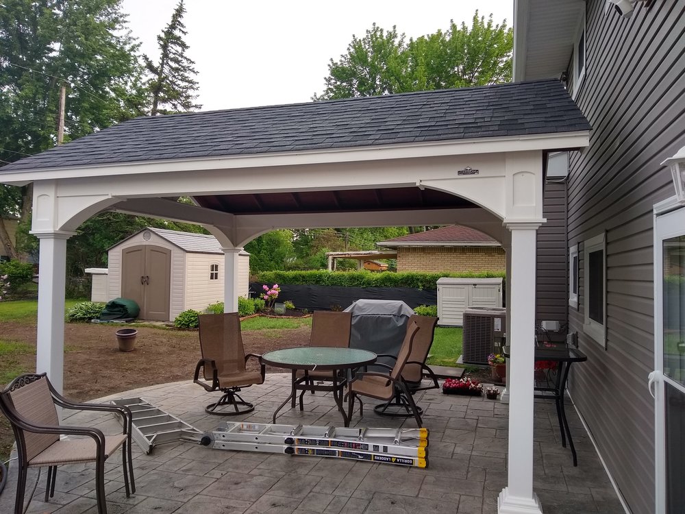 A-Frame Traditional Rectangle Vinyl Pavilion Kit from DutchCrafters