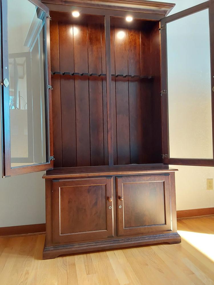 Cambridge Bookcase with Hidden Gun Cabinet From Dutchcrafters