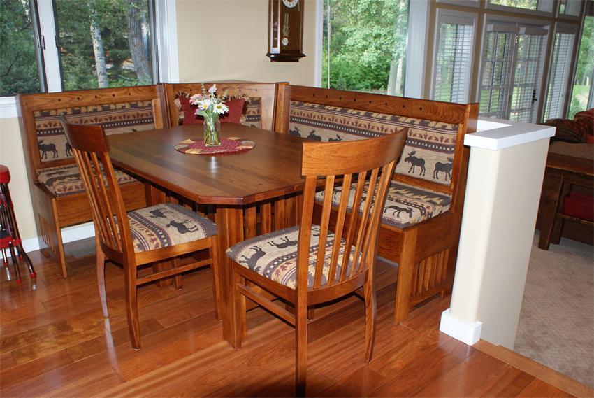 Solid Wood Breakfast Nook Dining Set from DutchCrafters Amish