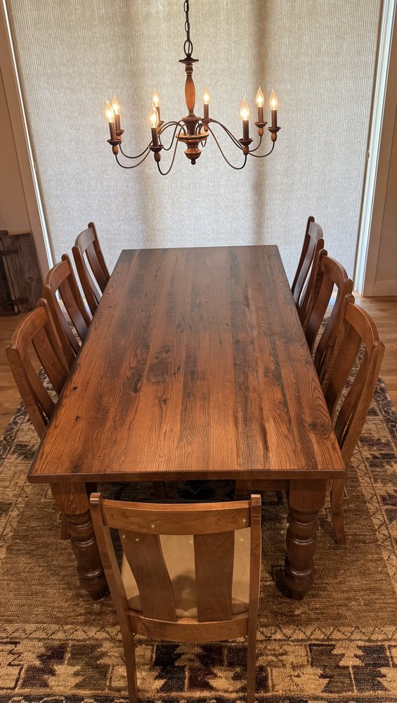 Rolla Solid Wood Leg Dining Table from DutchCrafters Amish Furniture
