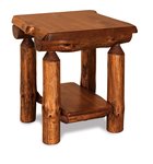 Rustic Live Edge End Table from DutchCrafters Amish Furniture