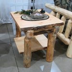 Rustic Live Edge End Table from DutchCrafters Amish Furniture