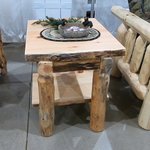 Rustic Live Edge End Table from DutchCrafters Amish Furniture