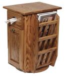 Amish Hardwood Magazine Stand with Swivel and Storage