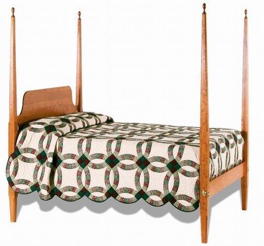 Shaker Style Pencil Post Bed from DutchCrafters Amish Furniture