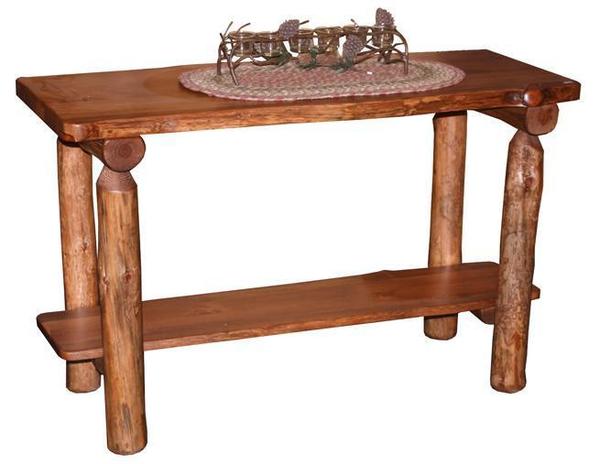 Lake Cabin Log Sofa Table from DutchCrafters Amish Furniture