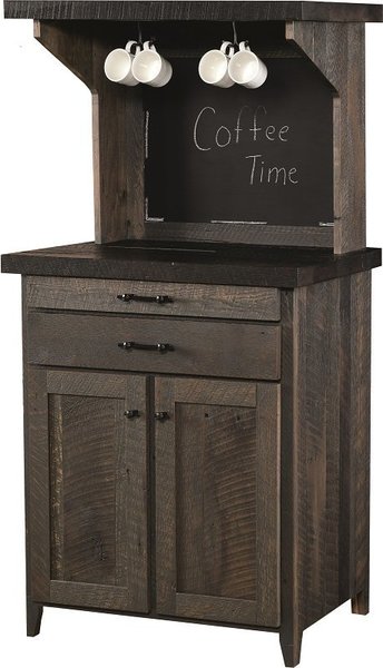 Reclaimed Oak Barnwood Coffee Bar from DutchCrafters Amish Furniture