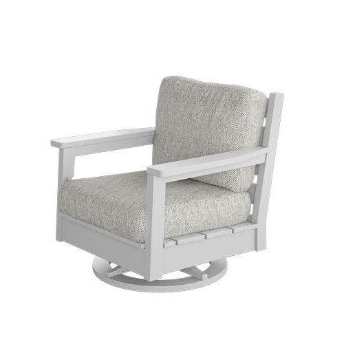 Poly Outdoor Swivel Rocker with Cusions – Made in USA, UV Resistant