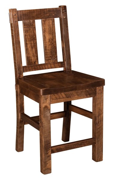 Dutton Rough Sawn Stationary Counter Stool - Quick Ship from