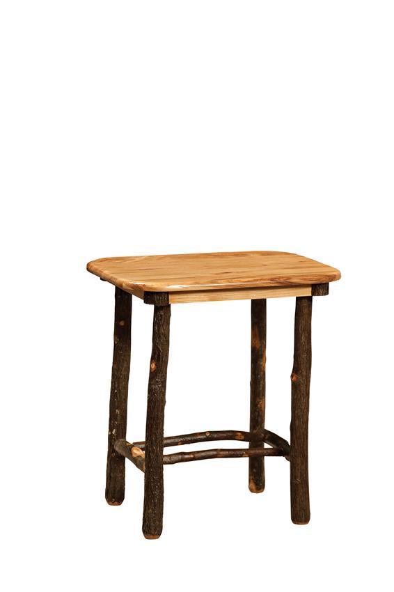 Rustic Hickory Twig End Table – Unique Amish-Made Side Table