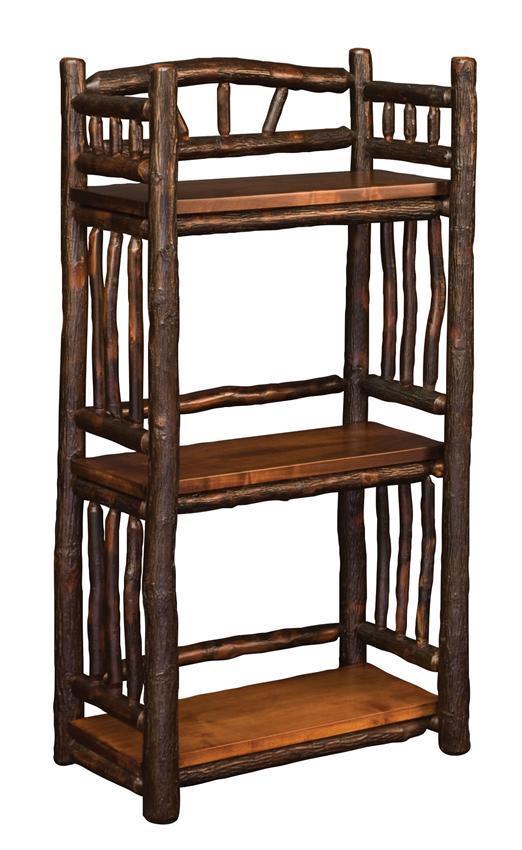 Amish Rustic Spindle Open Bookcase