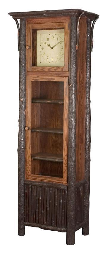 Rustic Hickory Grandfather Clock from DutchCrafters Amish Furniture
