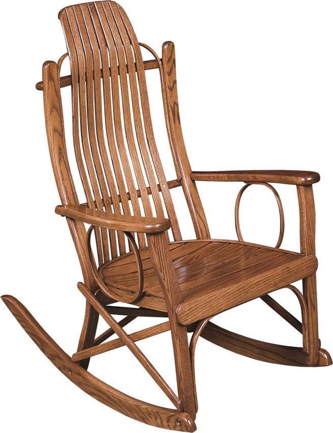 Apopka Flat Arm Rocking Chair from DutchCrafters Amish Furniture Store