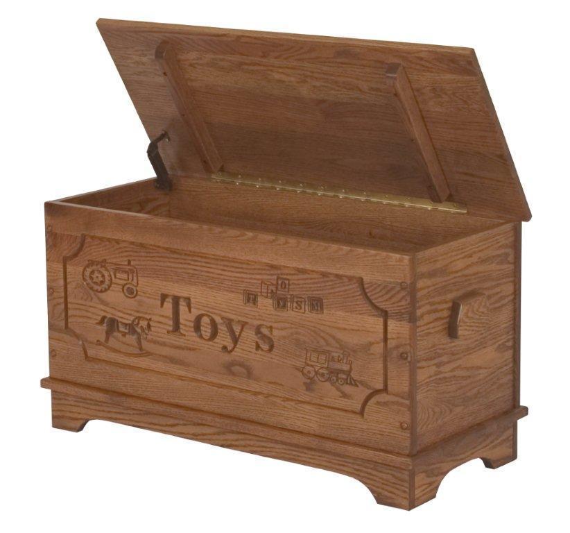 Solid Wood Toy Box with Lid for Playroom | DutchCrafters