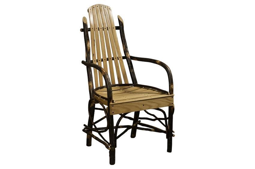 Rustic Hickory Dining Chair with Optional Arms | DutchCrafters