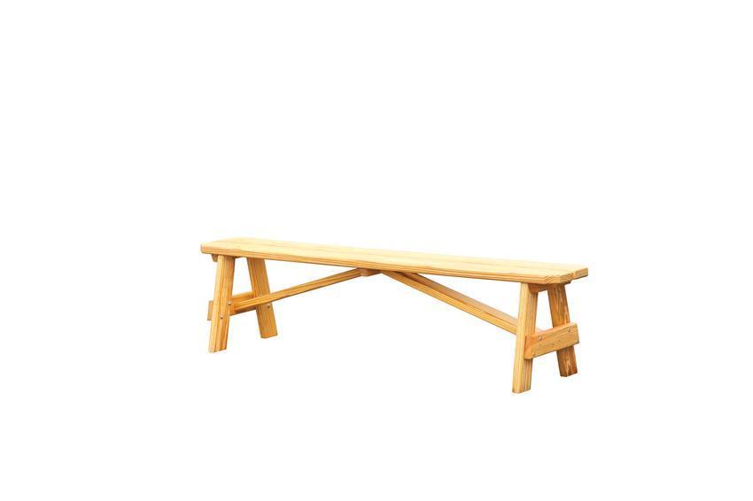 Pine Wood Outdoor Backless Bench from DutchCrafters Amish Furniture