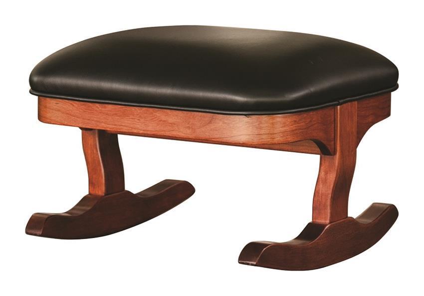 Padded Rocking Foot Stool | Amish Rocking Foot Rest