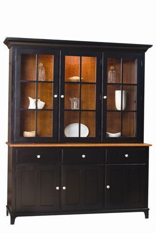 69 Inch Three Door Rydal Hutch from DutchCrafters Amish Furniture