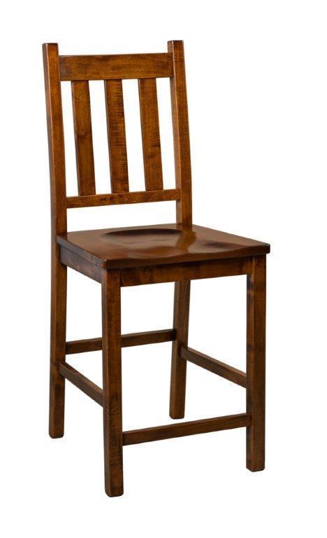 Hardwood Mission Bar Stool from DutchCrafters Amish Furniture