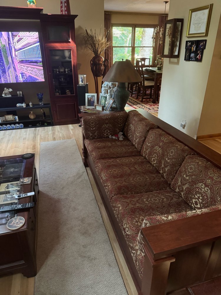 Wood Frame 85 Sofa from DutchCrafters Amish Furniture