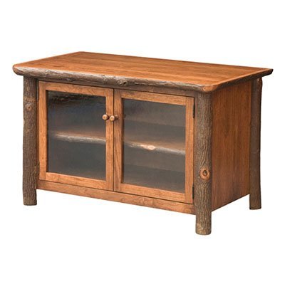 Rustic Hickory Log Modular Entertainment Center | DutchCrafters