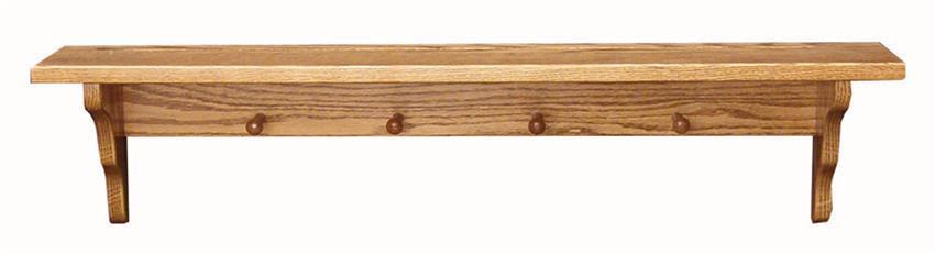 Plain wooden shelf store