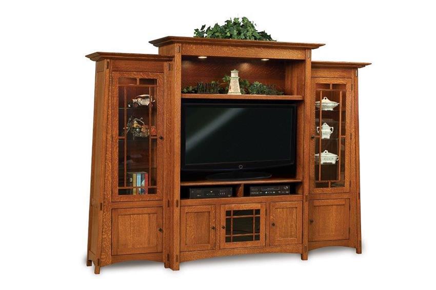 3 Piece Mission Entertainment Center Wall Unit from DutchCrafters