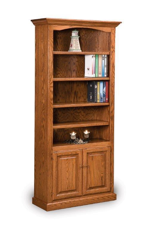 Inspire Oak Wood Bookcase from DutchCrafters Amish Furniture