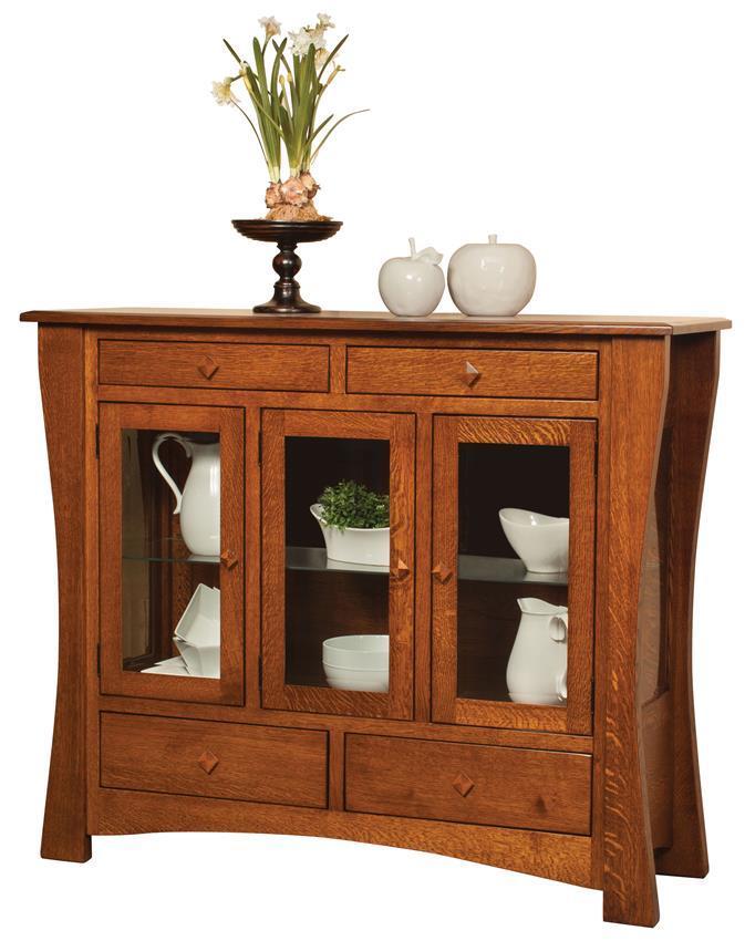 Amish High Buffet Sideboard - Custom Made from Solid Hardwood