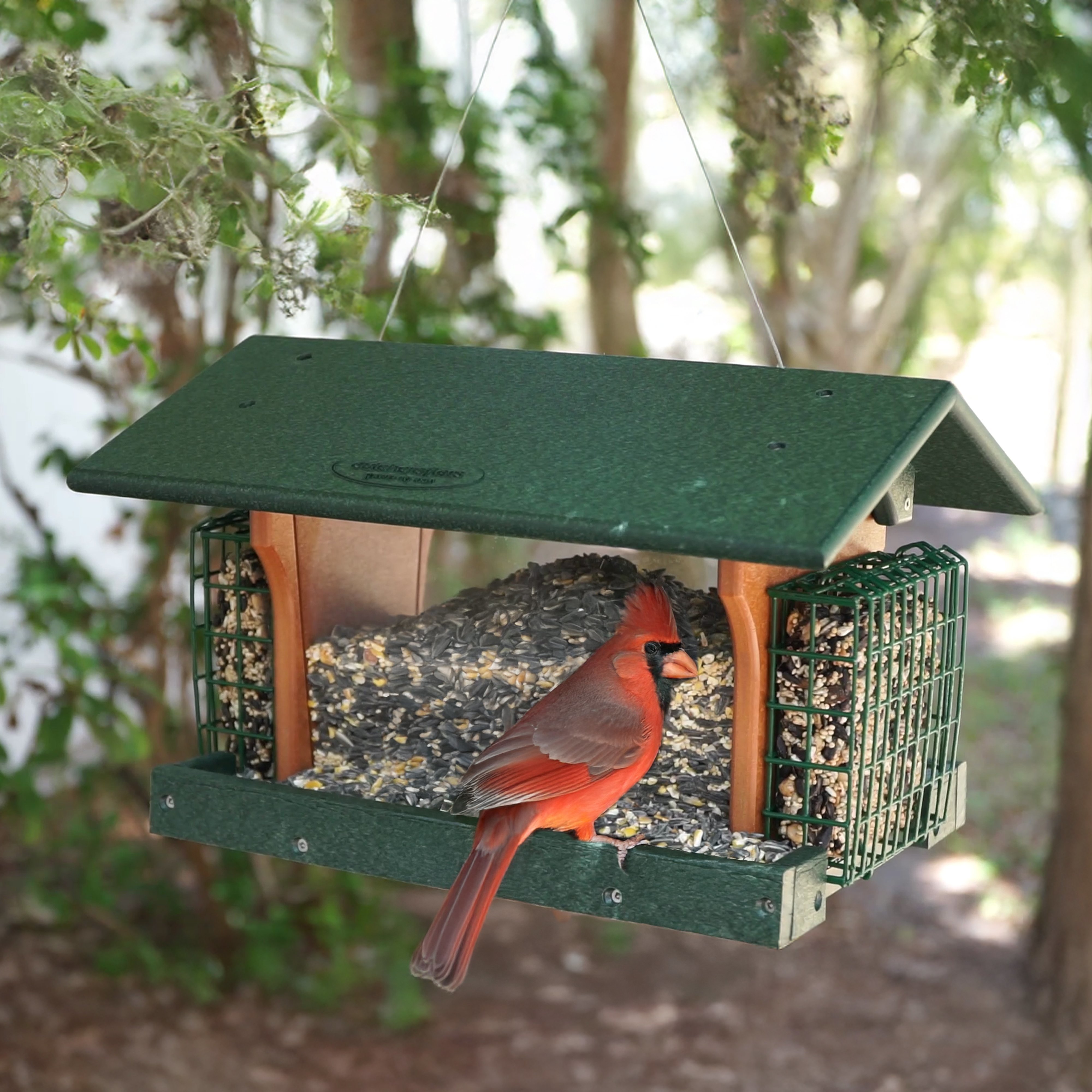Amish Made Poly Bird Feeder | Hopper and Suet Cages | Eco-Friendly