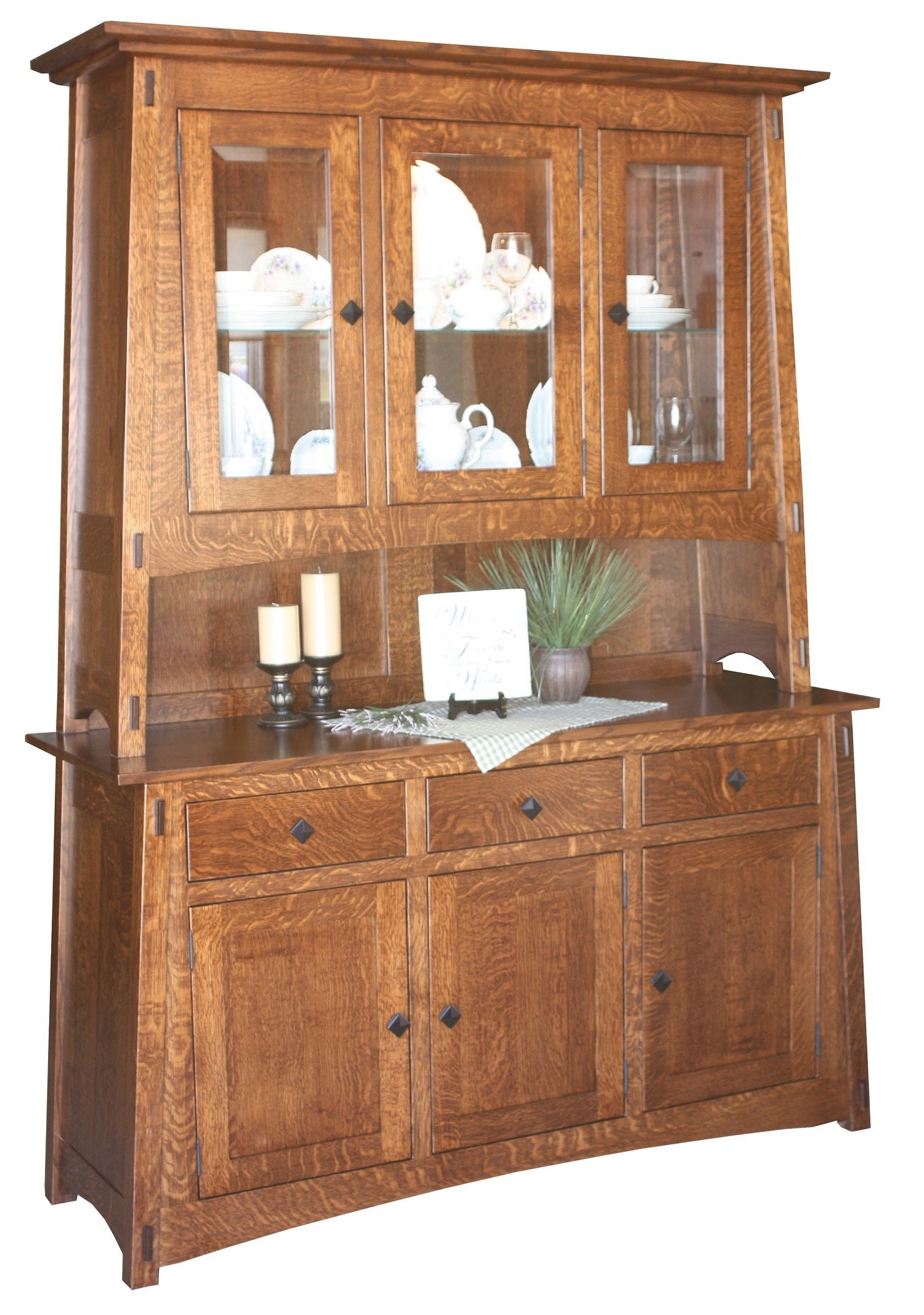 Mission 3-Door Hutch from DutchCrafters Amish Furniture Store