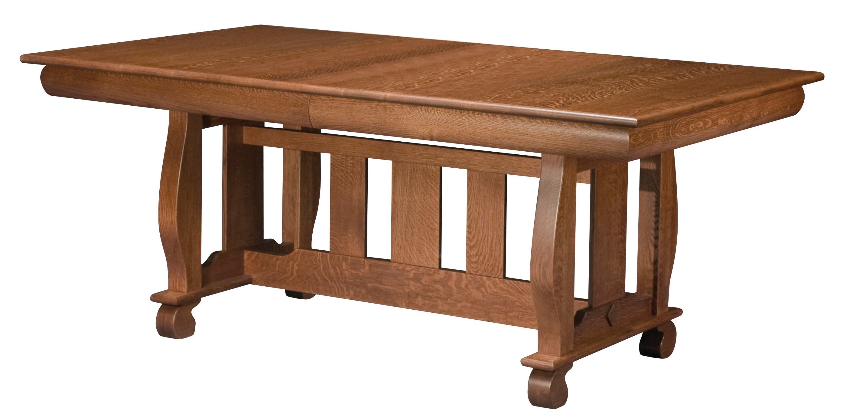 Real Wood Trestle Dining Table - Amish Handcrafted Tables