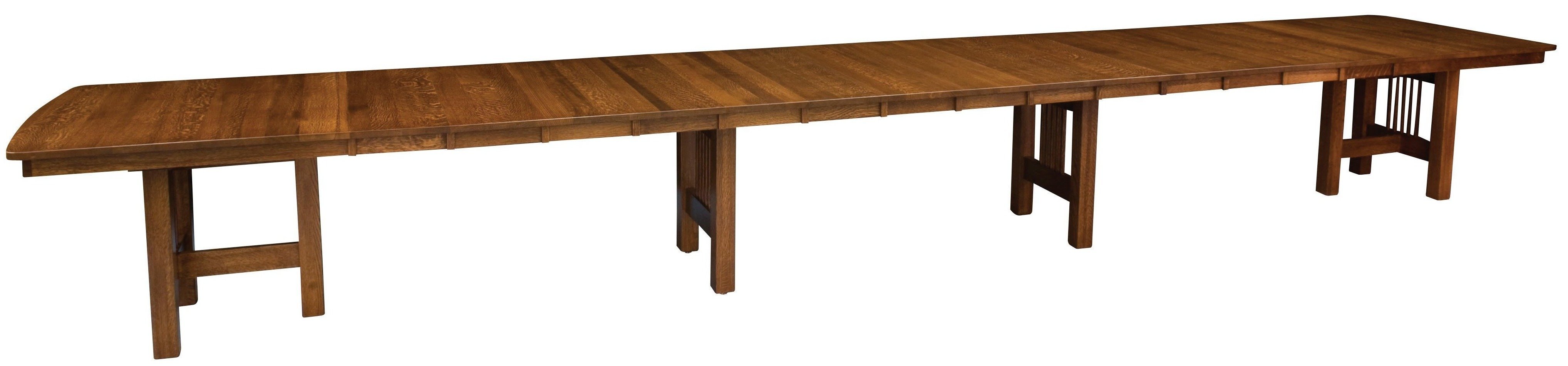 Extra Large Extension Solid Wood Dining Table - Amish Handcrafted