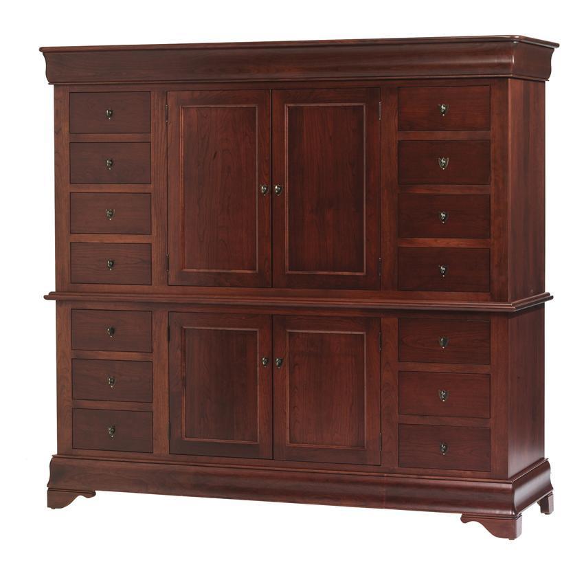 Solid Wood 72" Wide Chifforobe from DutchCrafters Amish Furniture