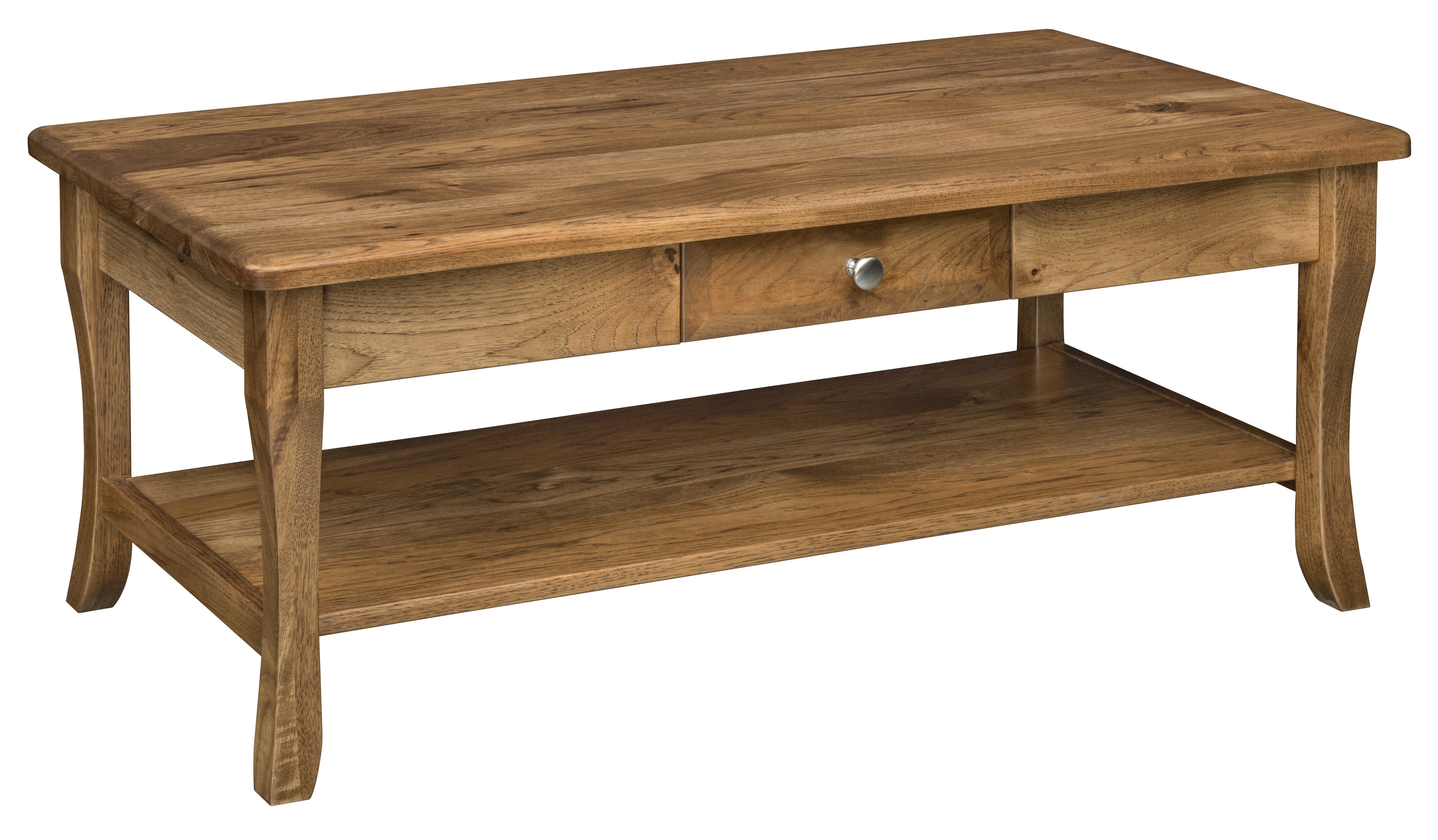 Stylish 46" Handcrafted Coffee Table with Drawer | DutchCrafters