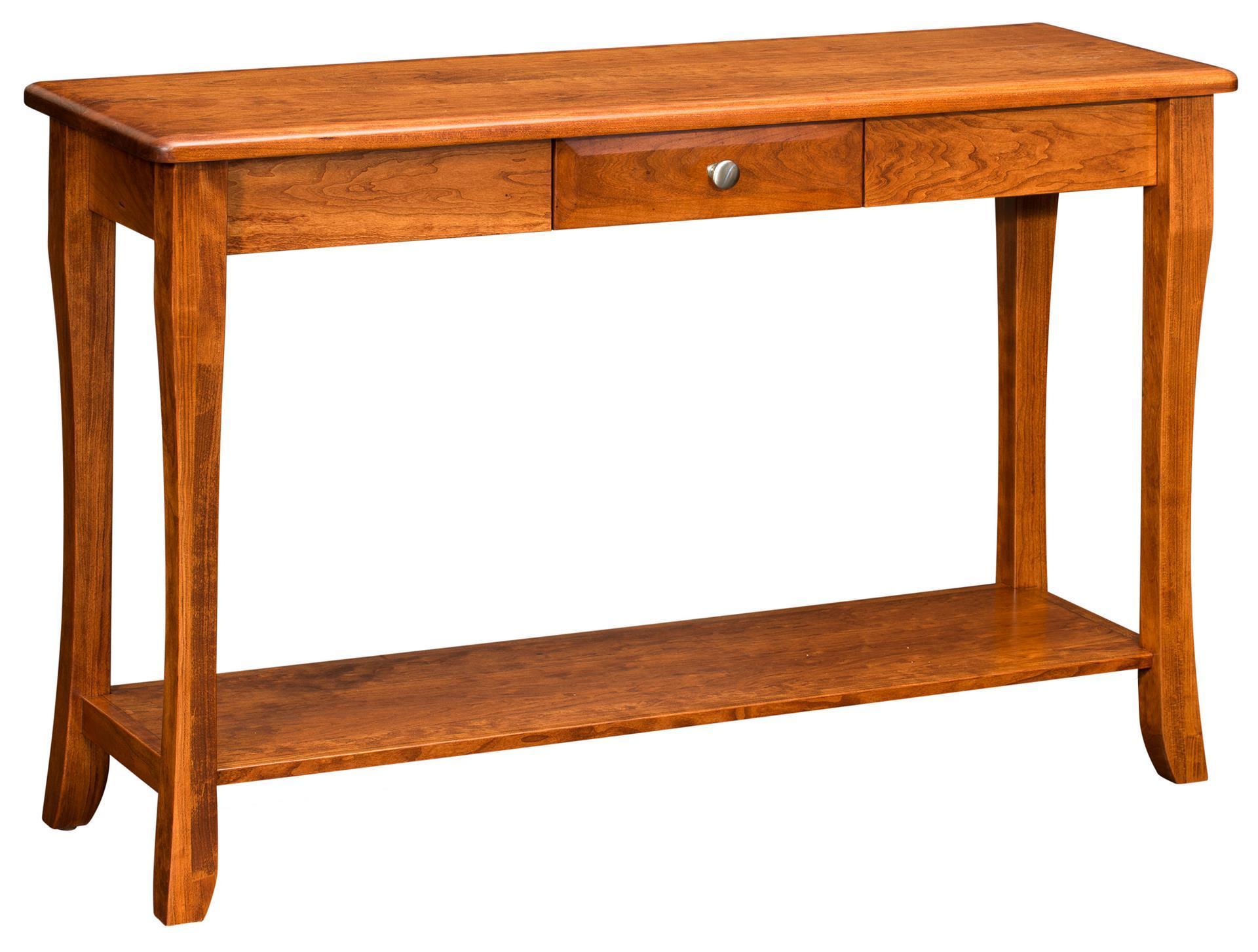 46" Solid Wood Sofa Table from DutchCrafters Amish Furniture