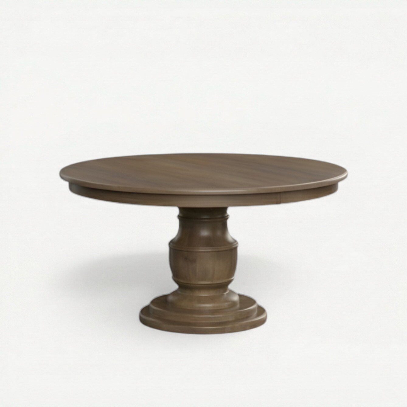 Handcrafted Amish Round Dining Table | Single Pedestal | Solid Wood