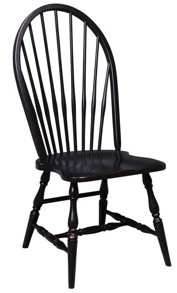Custom Amish Hi-Back Windsor Dining Chair | Solid Wood