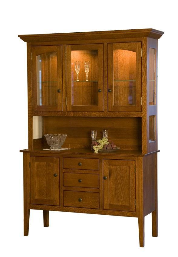 Buffet and Hutch with Legs from Dutchcrafters Amish Furniture