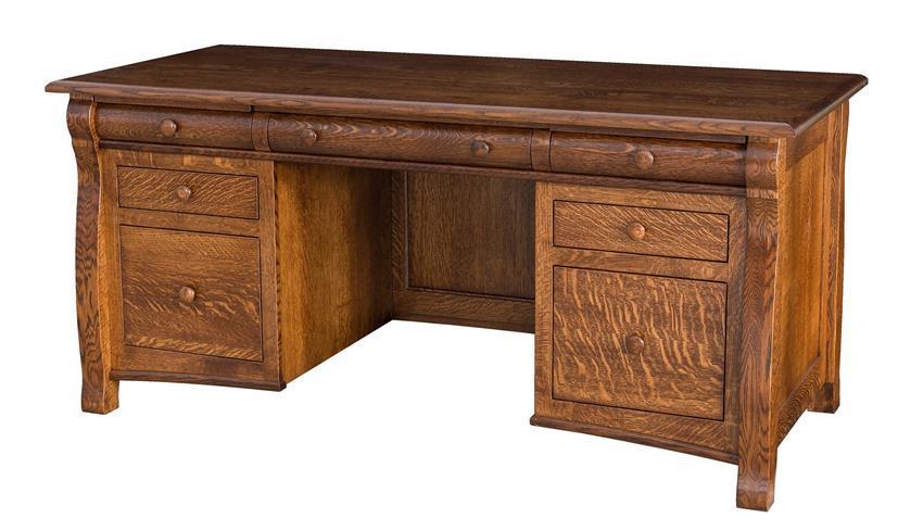 Castlebury Flattop Desk from DutchCrafters Amish Furnitur