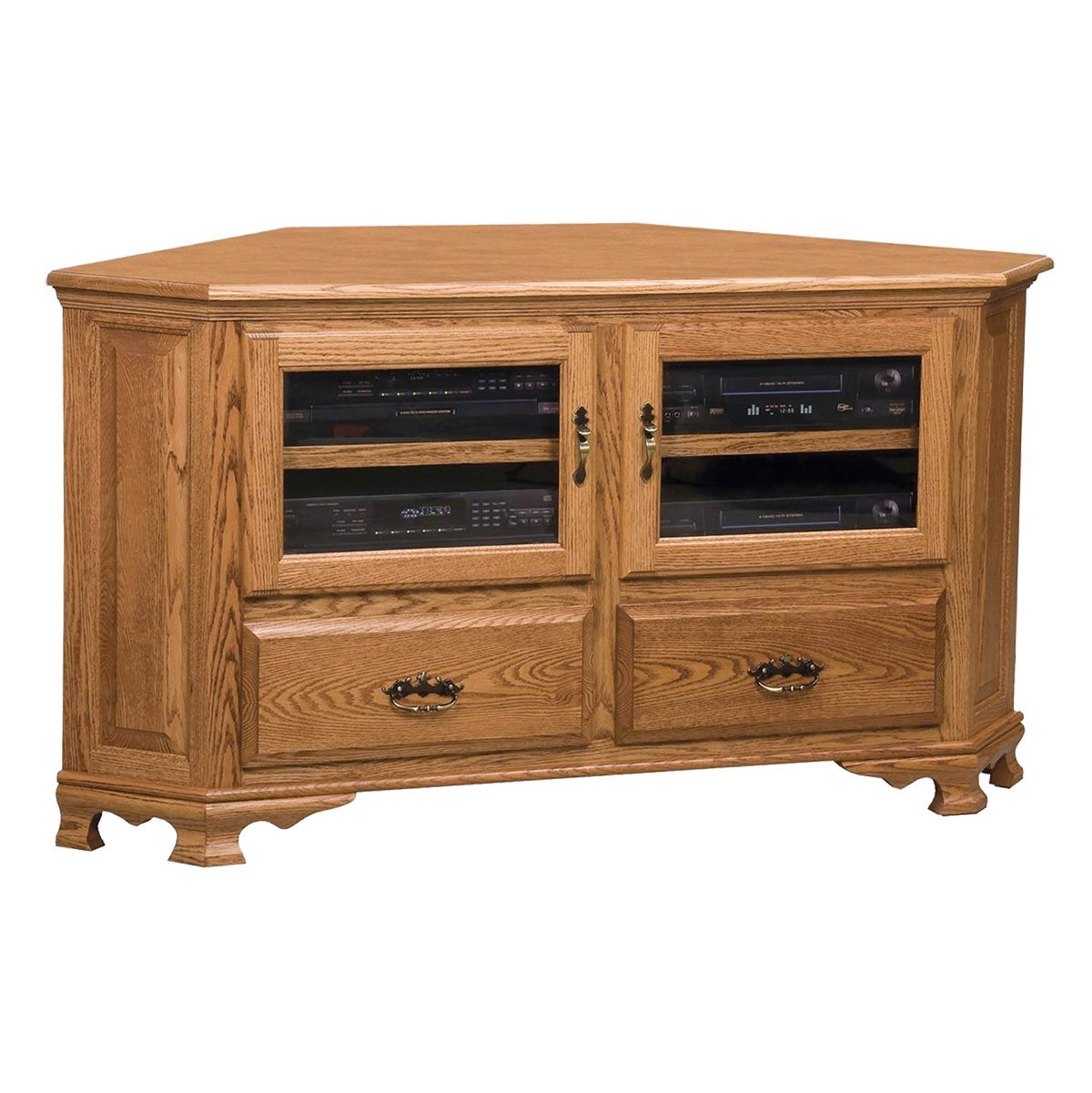 Country-Style Corner TV Stand - Quick Ship from DutchCrafters Amish