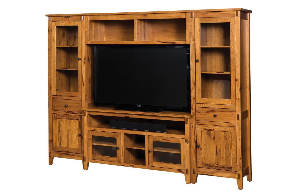 Custom Hardwood Wall Unit Entertainment Center from DutchCrafters