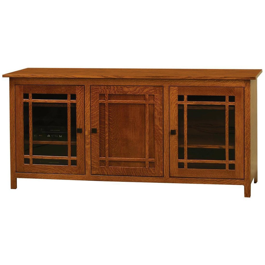 Roanoke TV Stand with Doors from DutchCrafters Amish Furniture