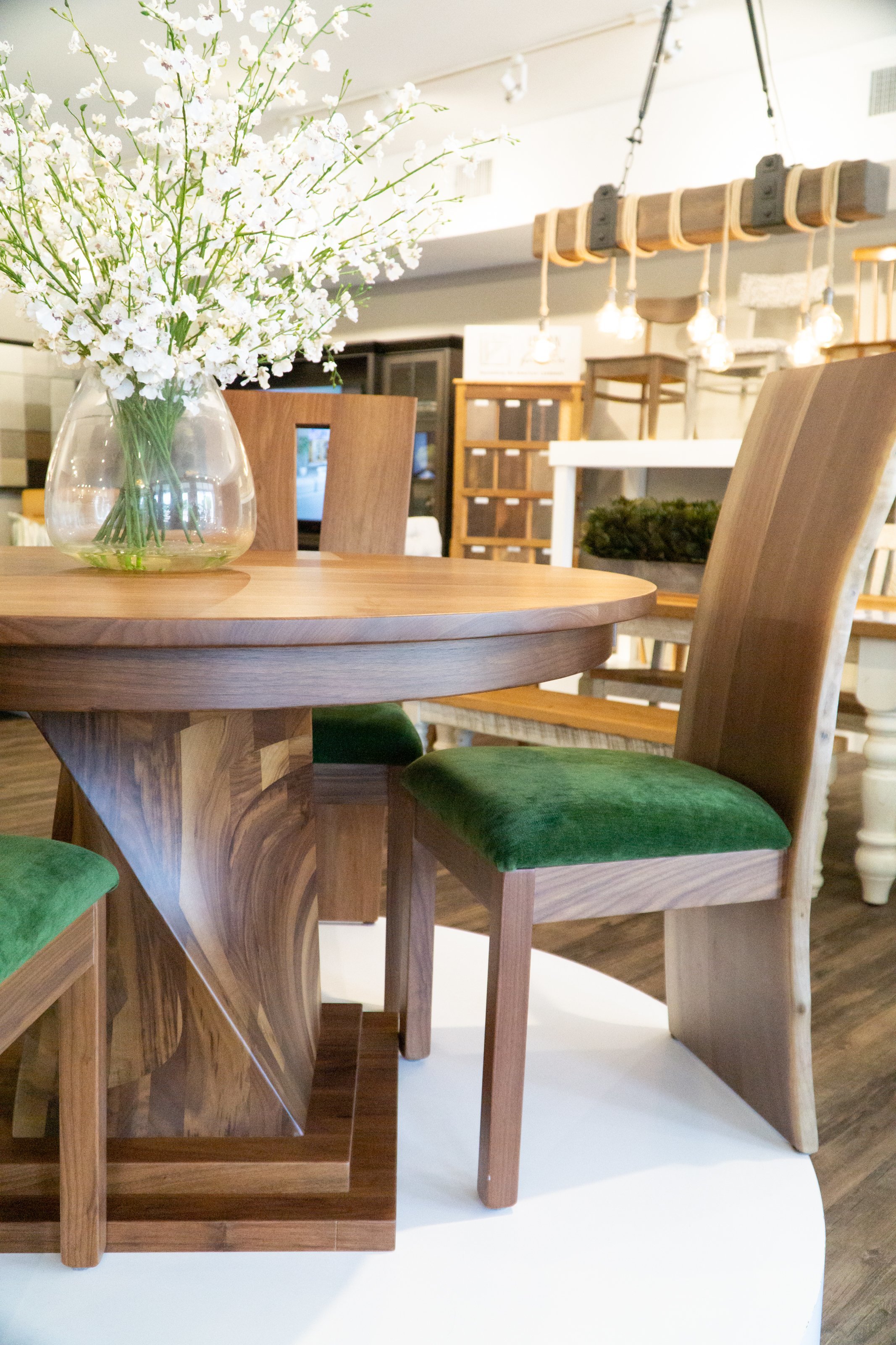 Amish Oculus Contemporary Live Edge Dining Chair