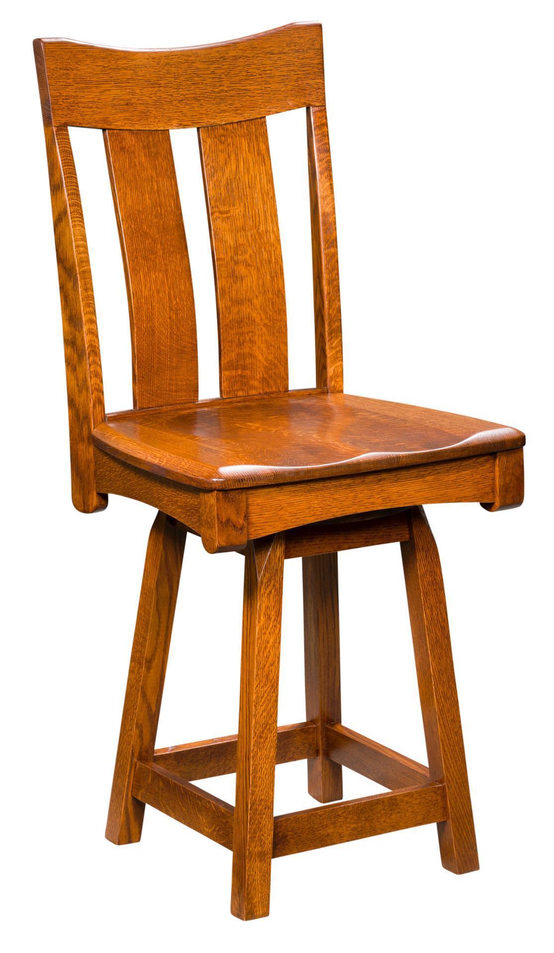Baltimore Mission Swivel Bar Stool from DutchCrafters Amish Furniture