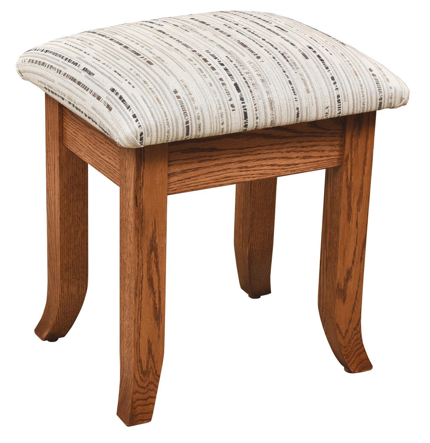 Upholstered Fair Haven Stool from DutchCrafters Amish Furniture
